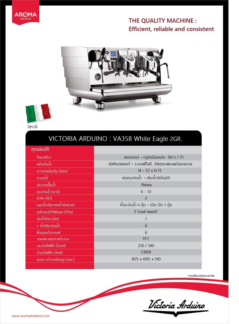 Aroma Online Store | เครื่องชงกาแฟ Victoria Arduino VA358 White Eagle ...